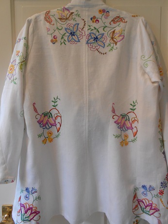 My vintage tablecloth Steampunk jacket – Stitches of Time