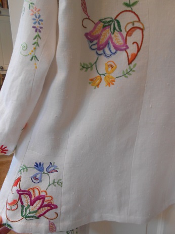 My vintage tablecloth Steampunk jacket – Stitches of Time